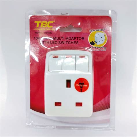 13a 3 Way Adaptor 3 Pin Plug With Switch And Led Neon Lazada