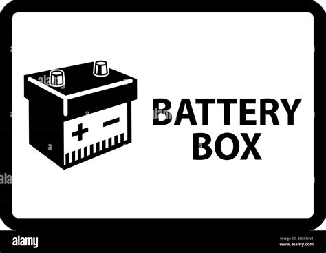 Symbol Battery Sign Battery Box On White Background Stock Vector Image