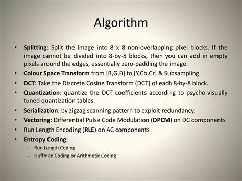 Jpeg Image Compression Pptx