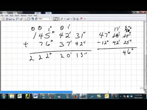 Trigonometry 1 1 4 Adding And Subtracting Degrees Minutes Seconds Worksheets Library