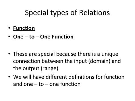 Section 7 1 Introduction To Function Relation A