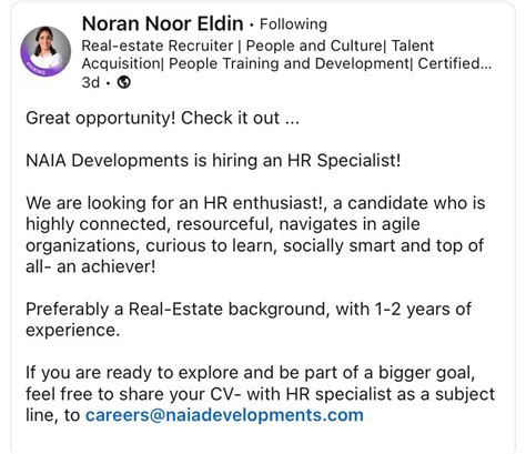 Fatma Mohamed Posted On Linkedin