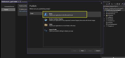 Vs 2022 Publish Azure Function To Container Apps Stack Overflow