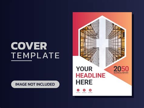 프로페셔널 기업 책 커버 템플릿 프리미엄 벡터