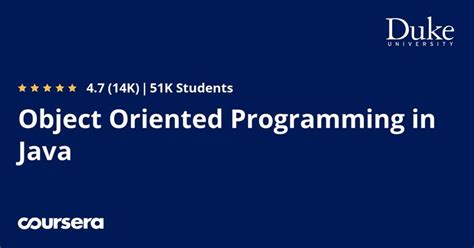 Java Object Oriented Design Specialization