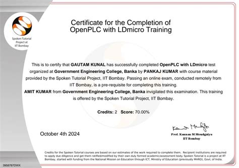 Gautam Kunal On Linkedin Spokentutorial Certification