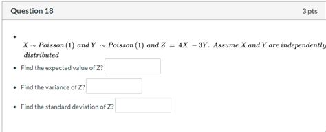 solved question 18 3 pts x~poisson 1 andy~poisson 1 and