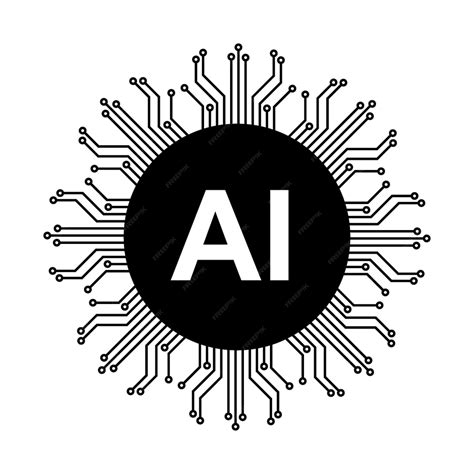 Ai 기술 아이콘 인공 지능 및 기계 학습 Conceptsfuturistic Ai 기호 프리미엄 벡터