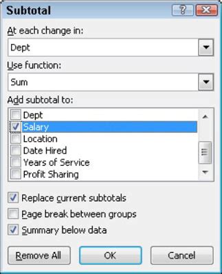 How To Insert Subtotals In An Excel Worksheet Dummies