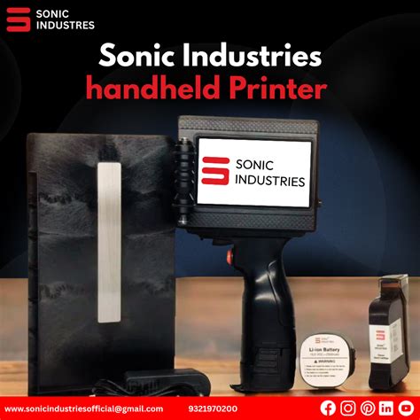 Buy Now Sonic Industries Mm Handheld Thermal Inkjet Printer Plastic Body Design