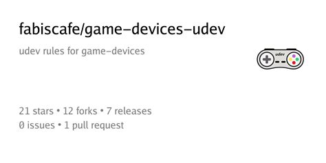 Fabiscafegame Devices Udev Udev Rules For Game Devices