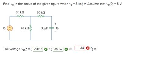 Solved Find VO In The Circuit Of The Given Figure When Chegg Com