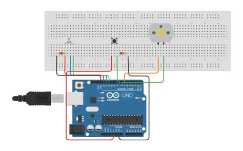 Circuit Design Dc Motor And Led Rgb Tinkercad
