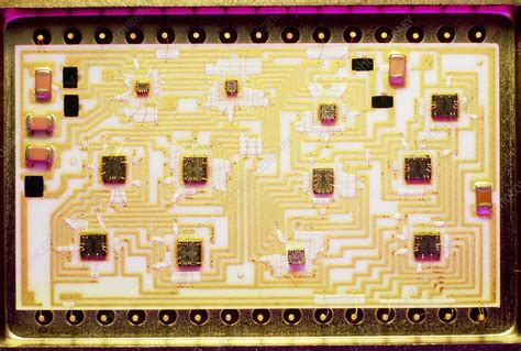 Hybrid Circuit Macrophoto Stock Image T370 0432 Science Photo Library