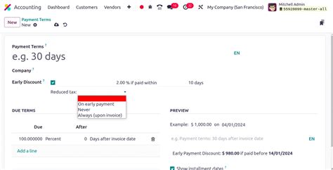 Configuring Invoicing Odoo V Accounting Book