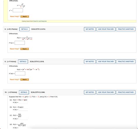 Solved Differentiate Y 5−exex Y′ Viewng Saved Work Revert