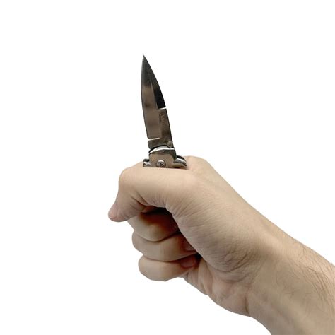 Small Stiletto Knife Automatic Spring Assisted 2 Blade