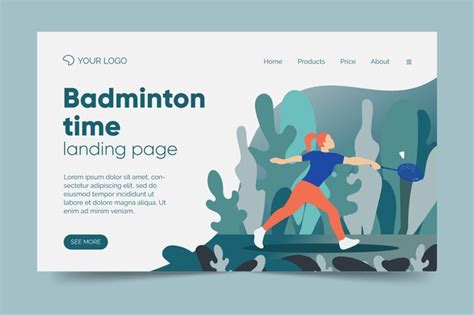 방문 페이지 템플릿 야외 스포츠 무료 벡터