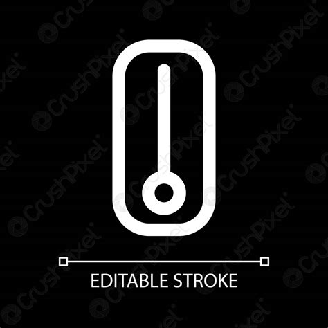Mercury Thermometer White Linear Ui Icon For Dark Theme Stock Vector 5216331 Crushpixel
