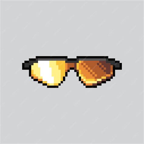 Premium Vector Pixel Art Illustration Sunglasses Pixelated Glasses