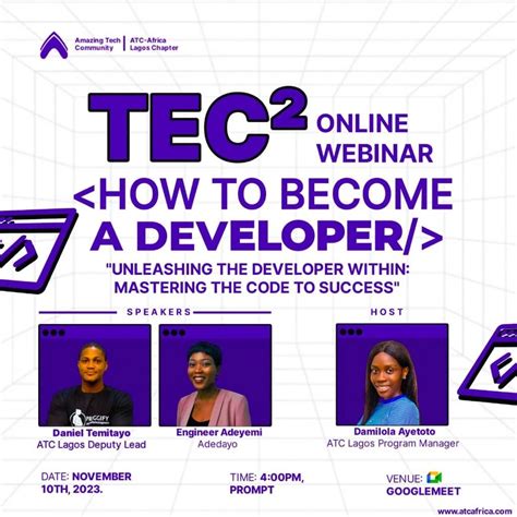 Join Atc Africa Lagos Chapter For Tech Mentorship Daniel Temitayo