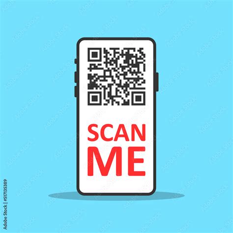 Qr Code Scan Icon In Flat Style Mobile Phone Scanning Vector Illustration On Isolated