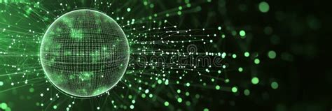 Digital Green Earth Global Data Network Technology Visualization Of Environmental Science