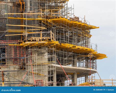 Construction Of Buildings Using Monolithic Technology Stock Image Image Of Framework Concrete
