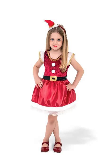 Vestido Fantasia Infantil Mamãe Noel Emfantasy