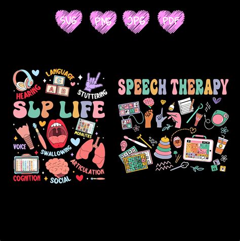 Slp Speech Therapy Digital Files Speech Language Pathologist Png Svg