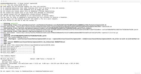 求助：mac brew安装openssl 3 报错 测试失败 brew upgrade openssl 报错 csdn博客