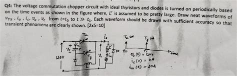 solved q4 the voltage commutation chopper circuit with