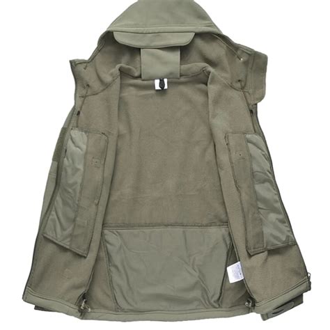 Мужская водонепроницаемая флисовая куртка для охоты, ветровка, лыжное ...