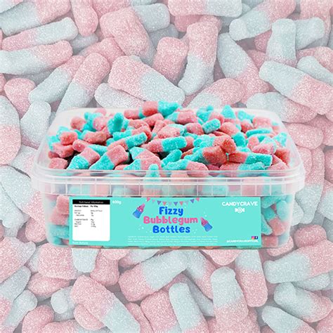 Candycrave Fizzy Bubblegum Bottles Tub 600g From One Pound Sweets