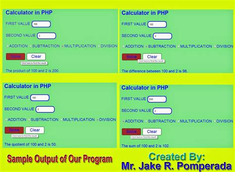 Free Programming Source Codes And Computer Programming Tutorials Calculator Using Radio Buttons