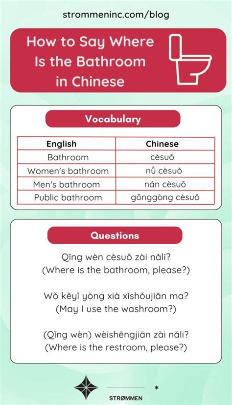 How To Say Where Is The Bathroom In Chinese Strømmen Language Classes