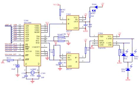 Circuit Diagram Of Can Module As Shown In Ad0 Ad7 Of Sja1000 Is