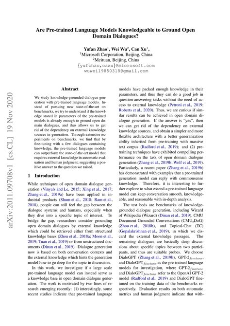 Pdf Are Pre Trained Language Models Knowledgeable To Ground Open Domain Dialogues