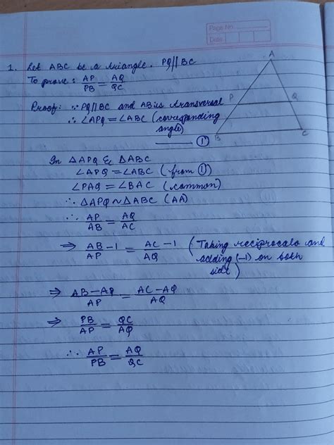 Can We Prove Bpt Using Similar Triangles R Cbse