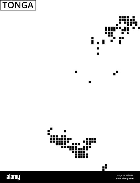 A Detailed Dot Pattern Outlines The Islands Of Tonga Emphasizing Its Unique Geography And