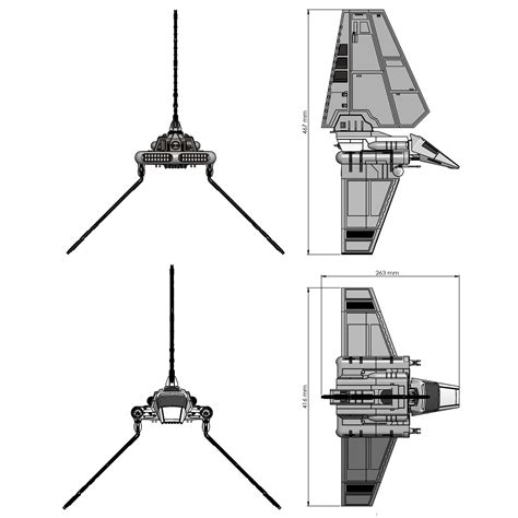 Star Wars Lambda Shuttle Articulated Printable With Instructions 3d Model 3d Printable Cgtrader