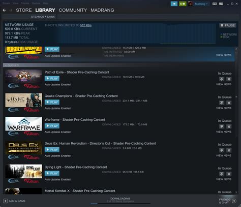 Enabling Shader Pre Caching In Steam Casues Issues With Downloads For