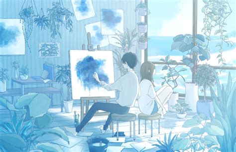 Safebooru 1boy 1girl Back To Back Bare Legs Barefoot Black Hair Black
