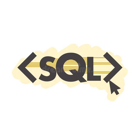 Text Sql Structured Query Language Sigh Stroke Symbol Stock