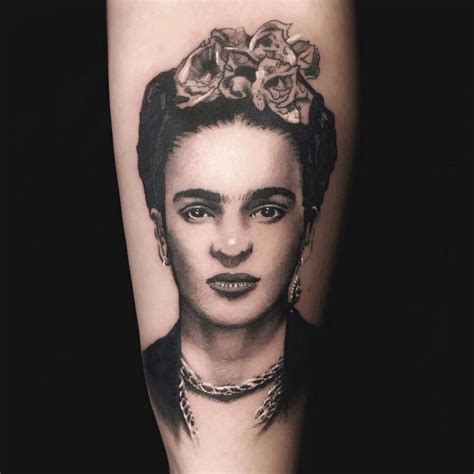 3d Realistic Frida Kahlo Portrait Tattoo Frida Kahlo Portre Dövmesi By Bora Mesut Palas