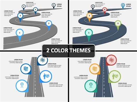 Road Map Graphics For PowerPoint