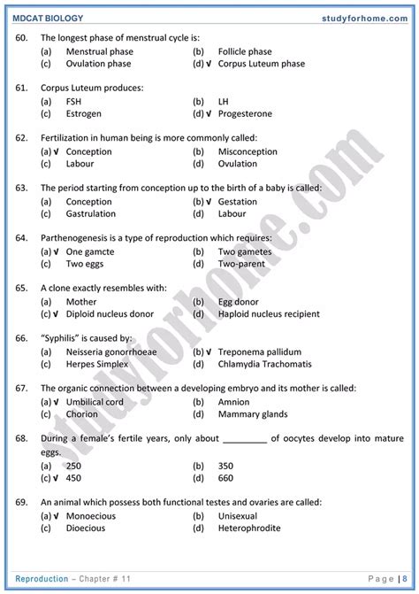 Reproduction Chap Biology MDCAT