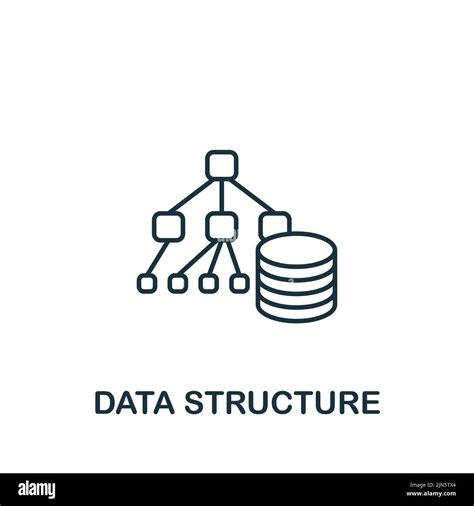 Data Structure Icon Monochrome Simple Line Data Science Icon For Templates Web Design And