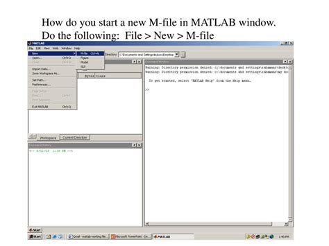 Ppt How To Use Matlab Using M Files Powerpoint Presentation Free