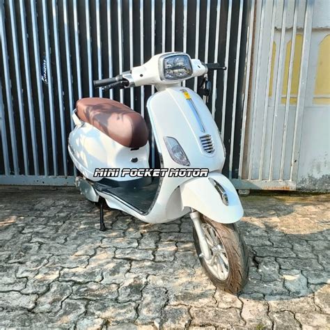 Jual Motor Listrik Vespa T3s Uwinfly Motor Listrik T3s Model Vespa 1200w Silver Kota